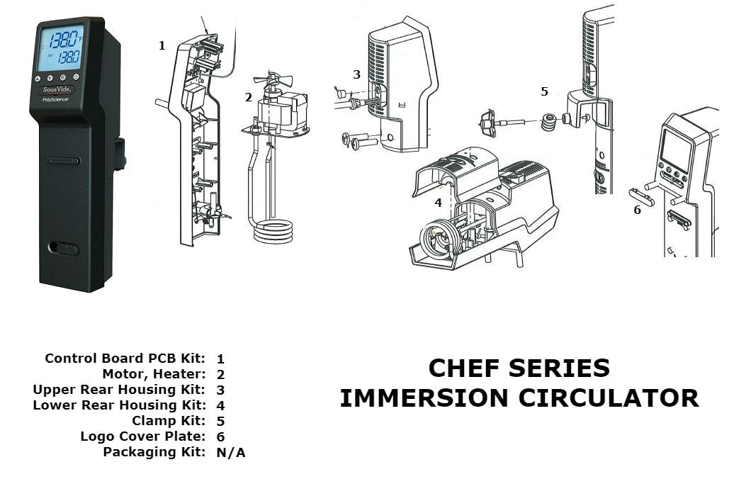 Polyscience sous vide professional chef series UPPER REAR HOUSING